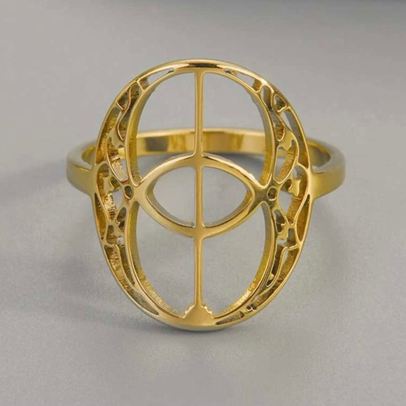 Jewelry | Concentric Circles Gold Stainless Steel Overlapping Feminine ...